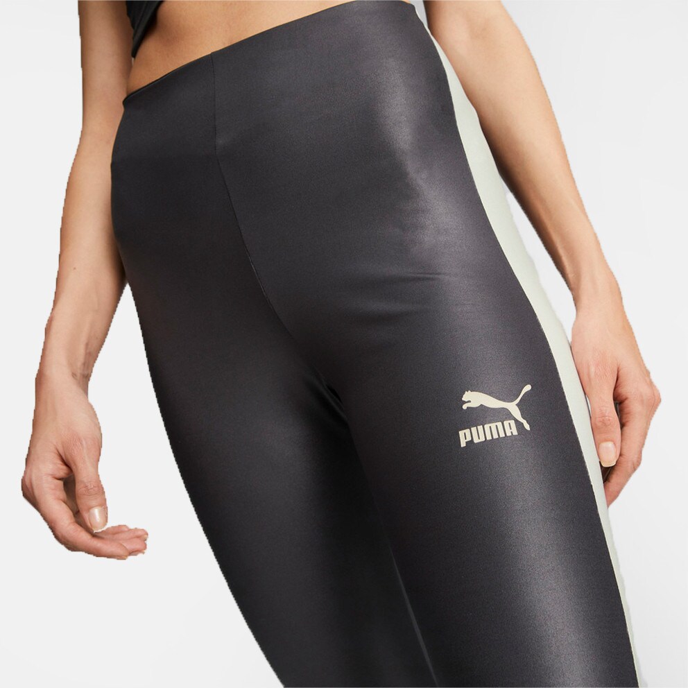 Puma T7 High Waist Shiny Womens Leggings Black 536226 01
